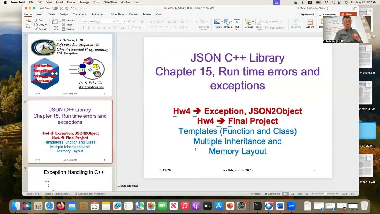 ecs36b s2024 Lecture #14 05/23/2024 Exception Handling in C++ - YouTube