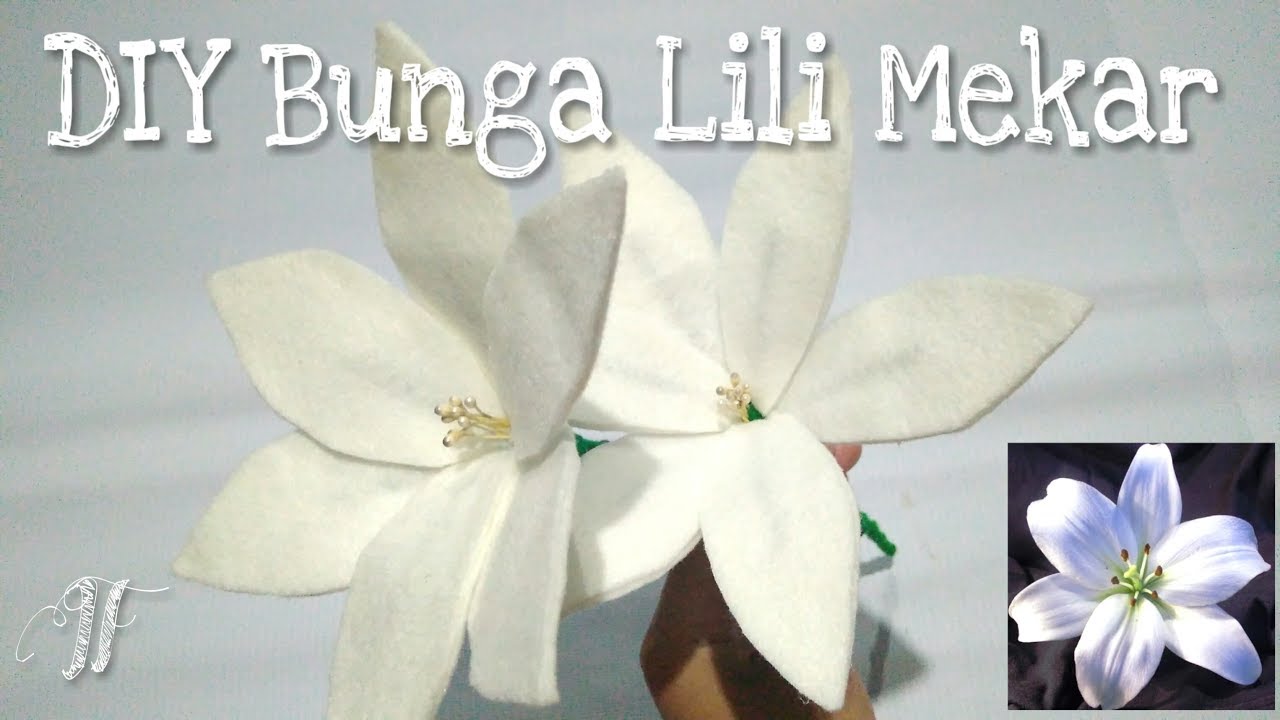 DIY Bunga Lili Mekar Flanel - YouTube