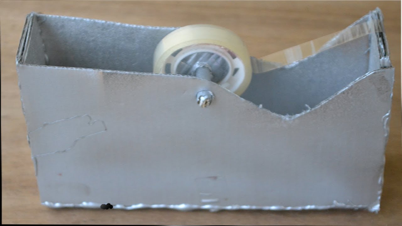 How to make tape dispenser- Tape cutter- DIY - YouTube