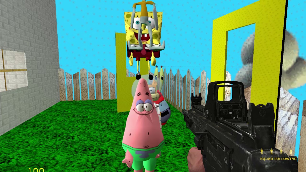 Garry's Mod fanaf bendy and spongebob square pants - YouTube