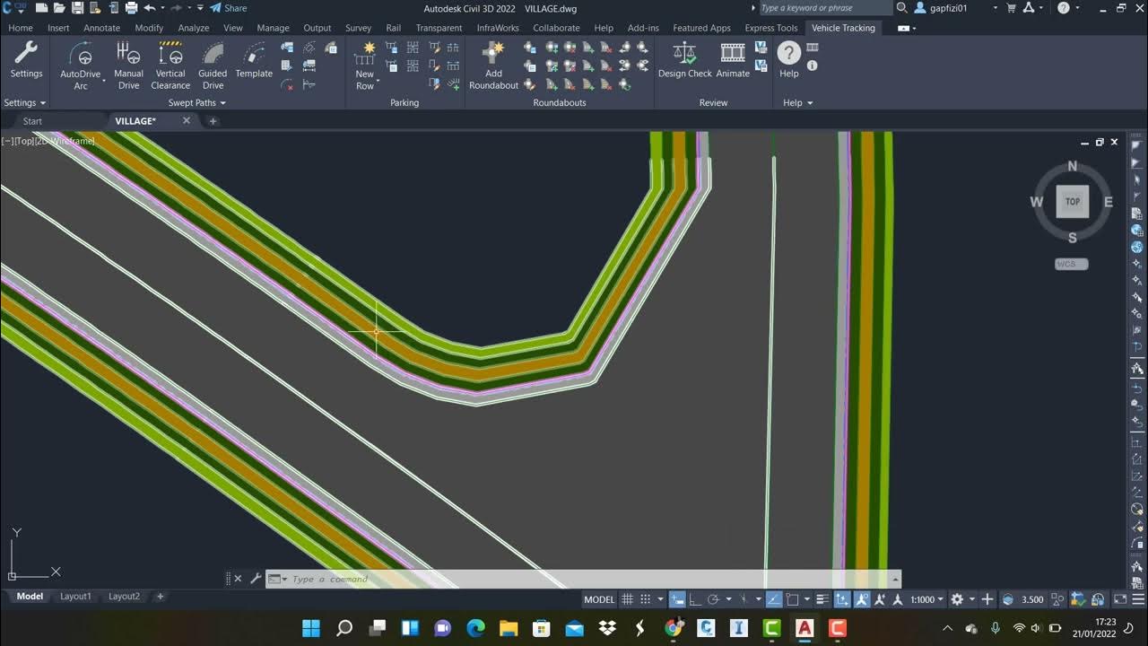 Roads junction modeling and vehicle driving safety check with Autodesk ...