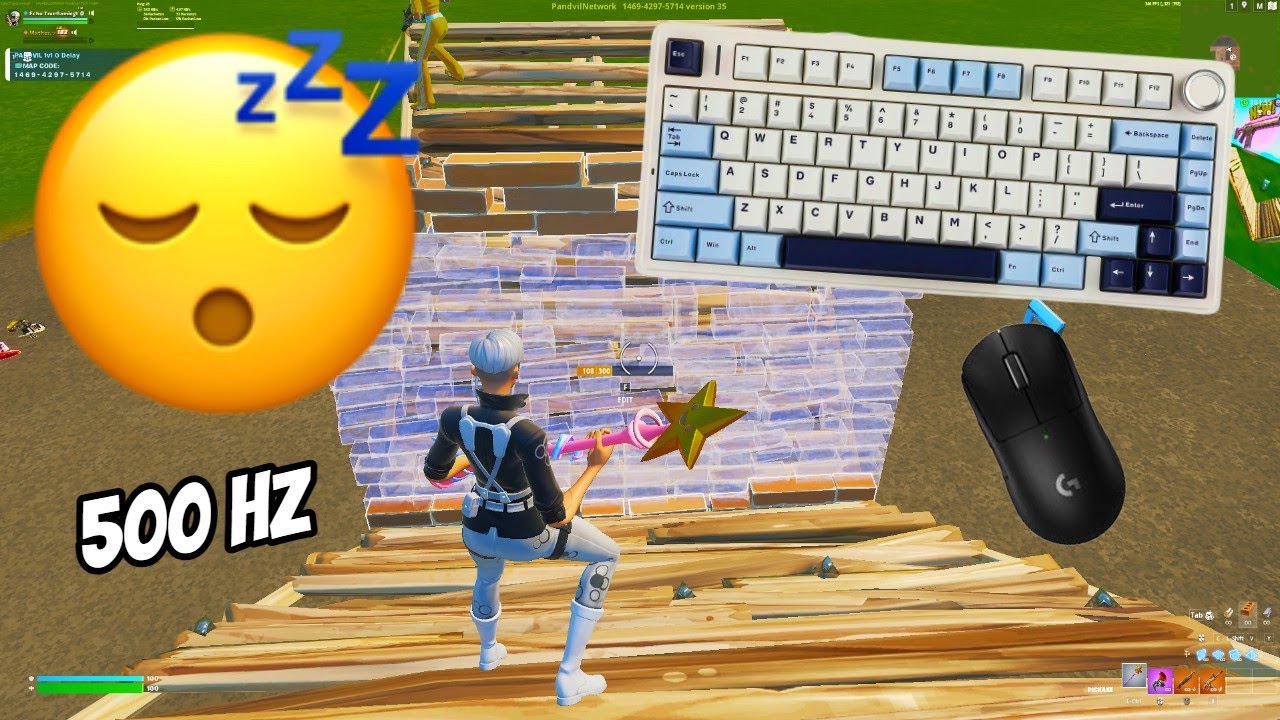 Aula F75 ASMR Chill🏆 1v1 Pandvil 😴 Satisfiying Fortnite Keyboard ...