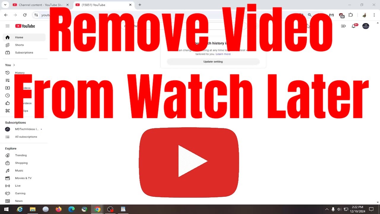 How To Remove Video From Watch Later Playlist On YouTube [Guide] - YouTube