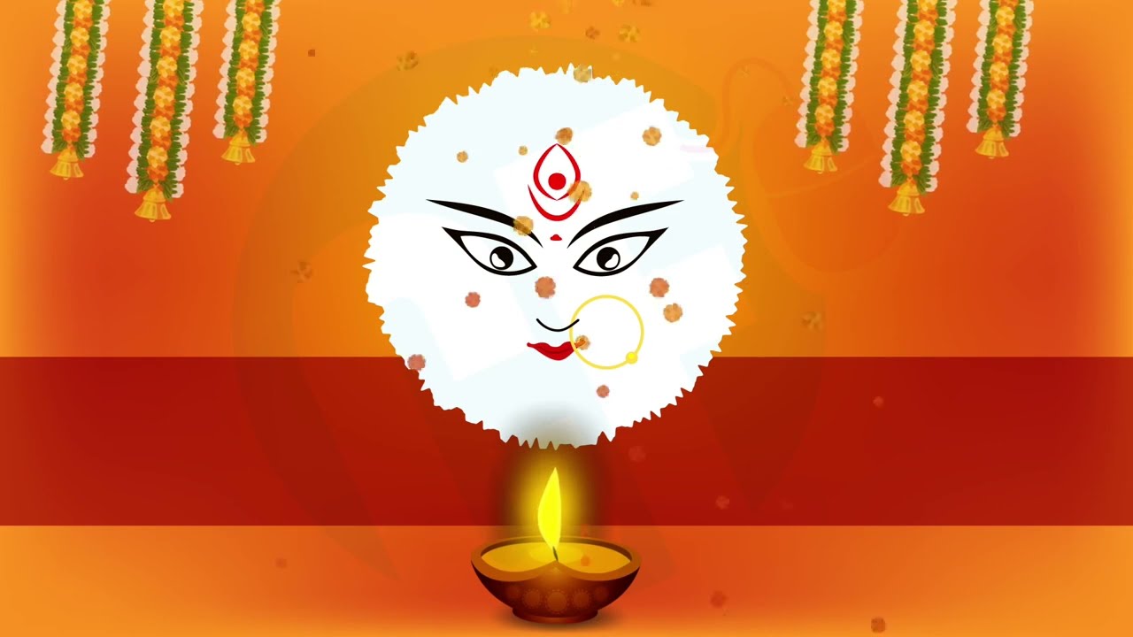 Happy Navratri, Goddess Durga , Durga Puja Animation - YouTube