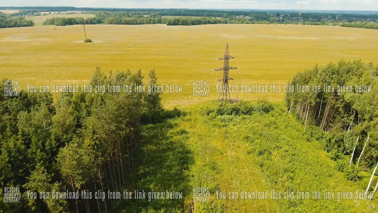 High voltage power line. Aerial view. - YouTube