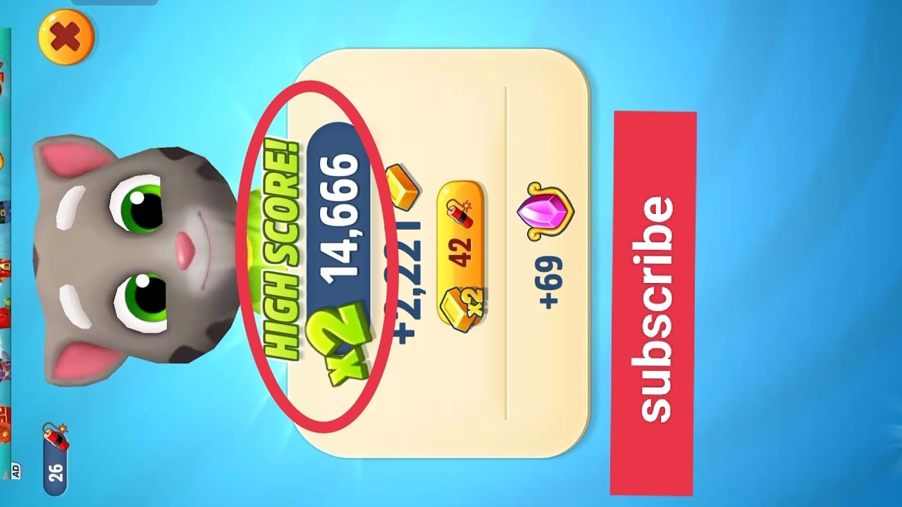 Tom cat gold race| High score | Tom cat game play - YouTube