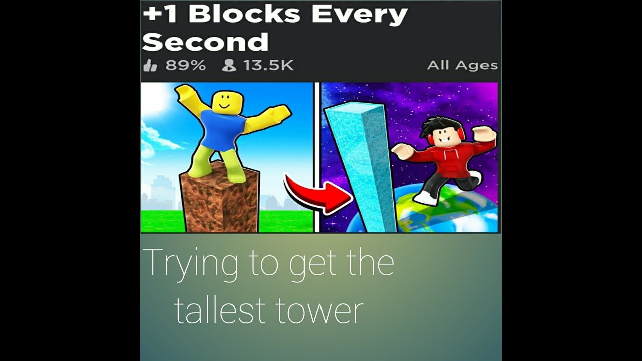 Trying to get the tallest tower in roblox - YouTube