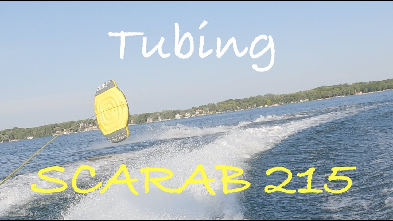 WHERE ARE THE TUBERS - TUBING behind a Scarab Jet Boat 215 WAKE Edition ...