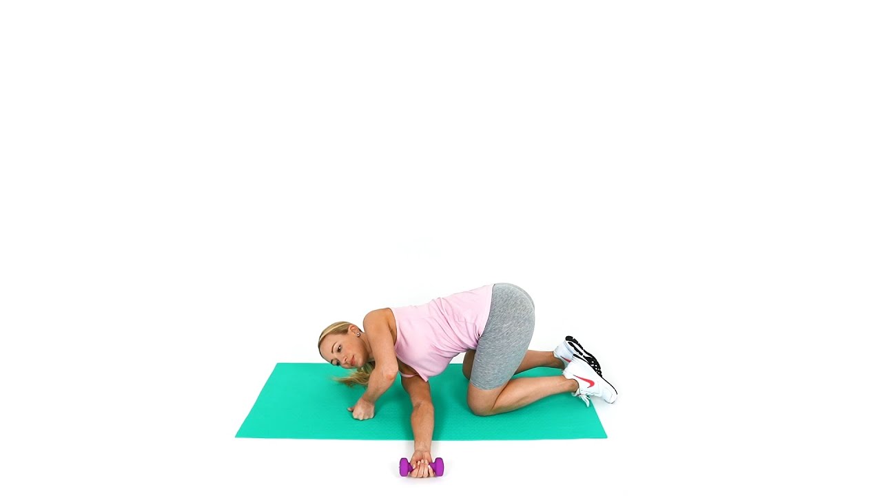 Thread the Needle Dumbbell Exercise - YouTube