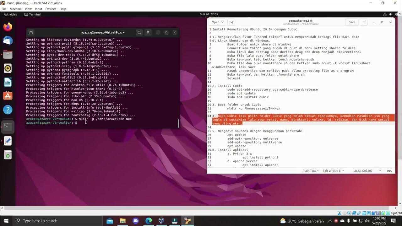 REMASTERING UBUNTU LINUX I TUGAS SISTEM OPERASI - YouTube