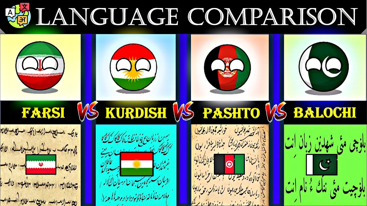 Farsi Vs Kurdish Vs Pashto Vs Baloch | Iranic Language Comparison ...