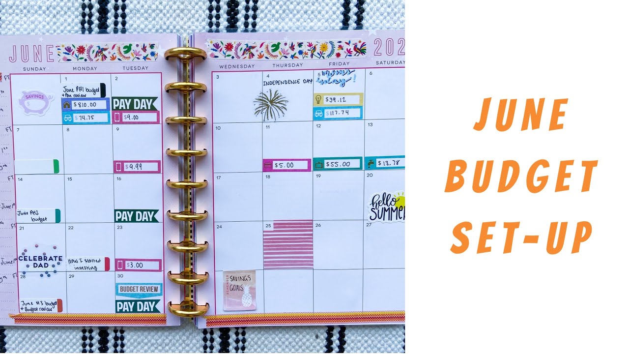 June Budget Set-Up | Unbudgeted Expenses and Back to Full-time - YouTube