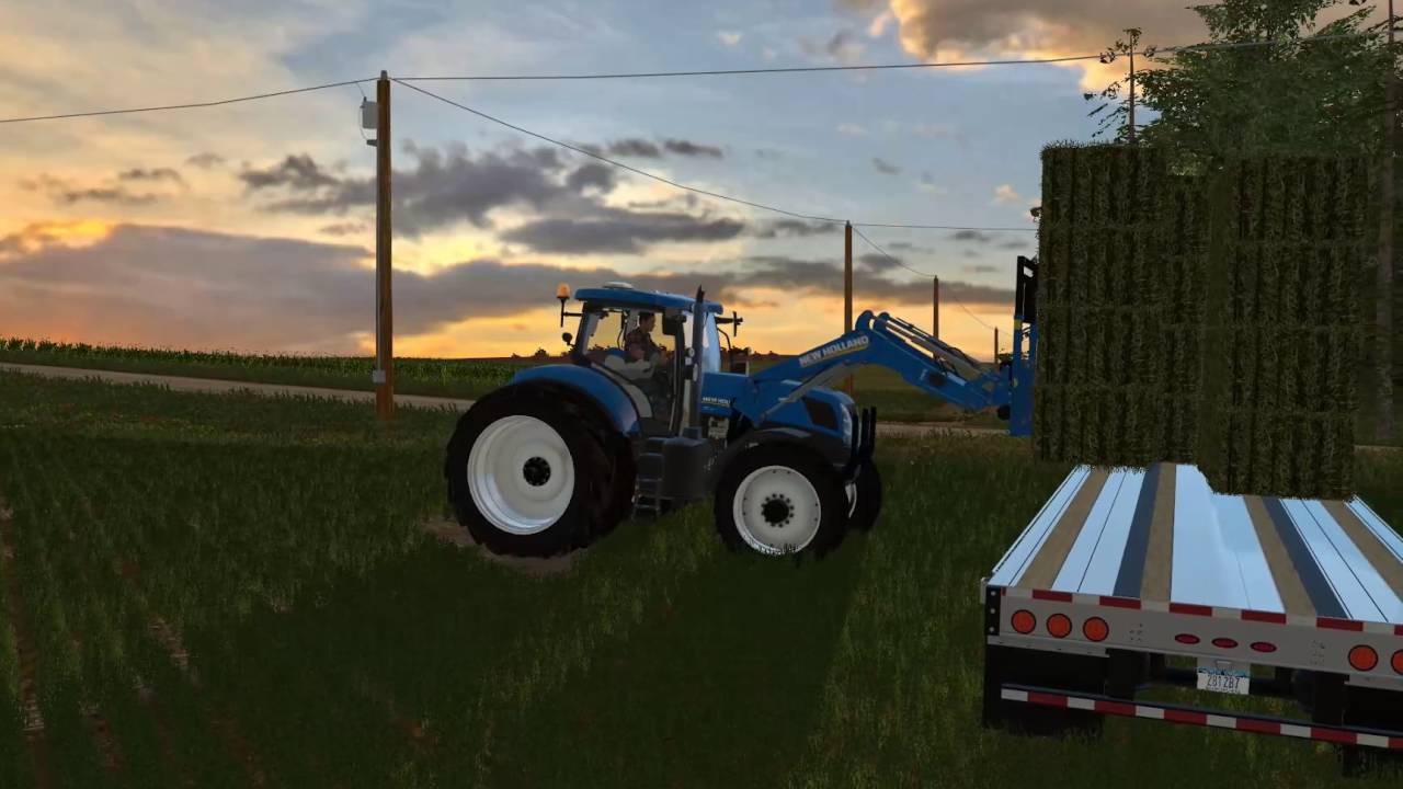 Farming Simulator 2015: Loading and Selling Bales - YouTube