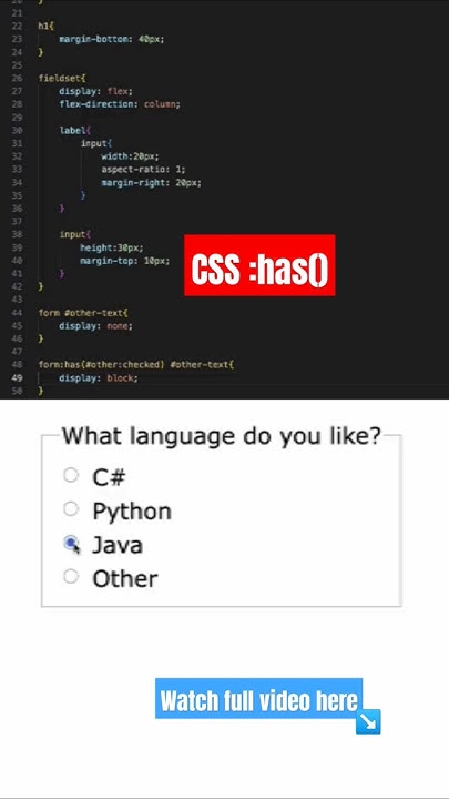 CSS :has() pseudo-class #css #howto #coding - YouTube