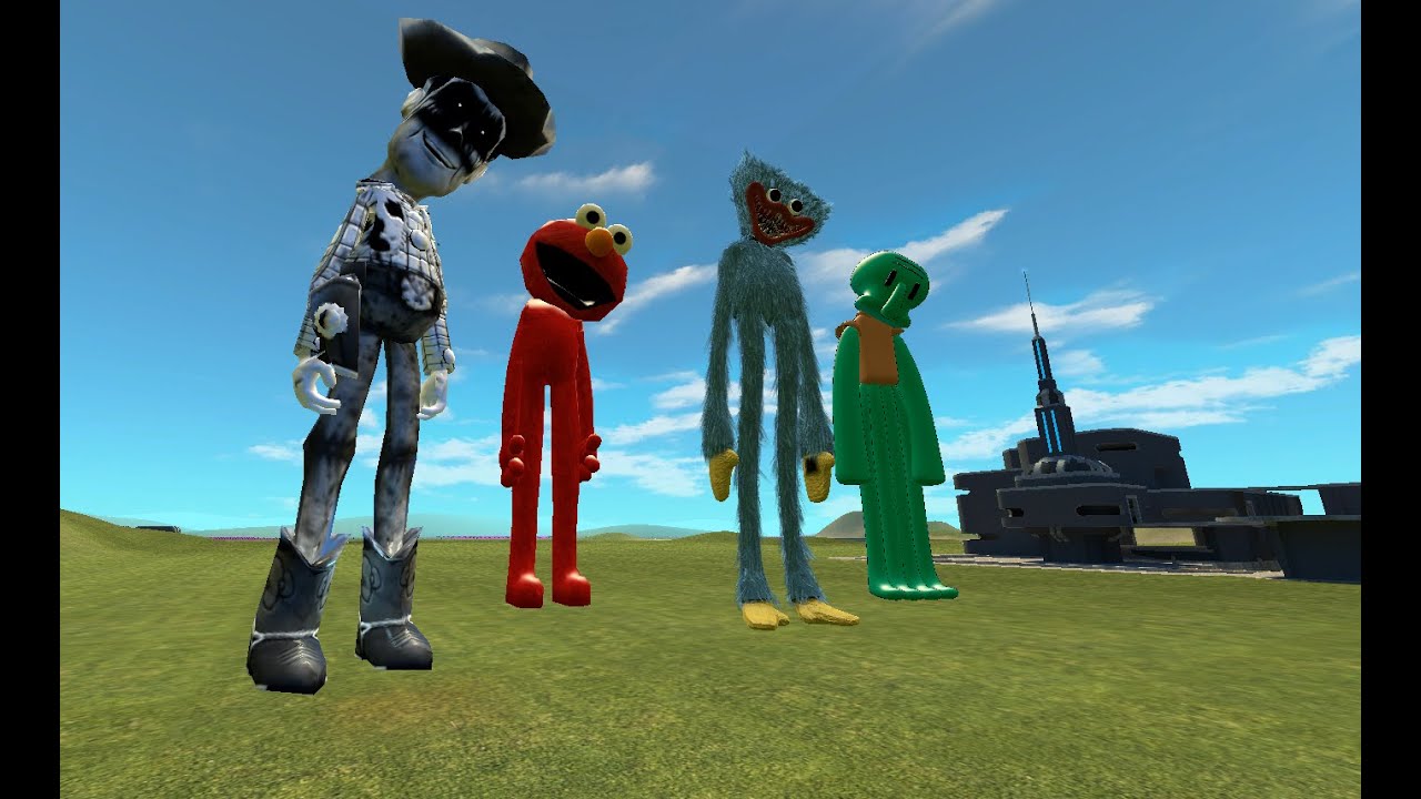 Garry's Mod ELMO -HUGGY WUGGY -- SQUİDWARD -- SHERİFF WODDY AND SKİBİDİ ...