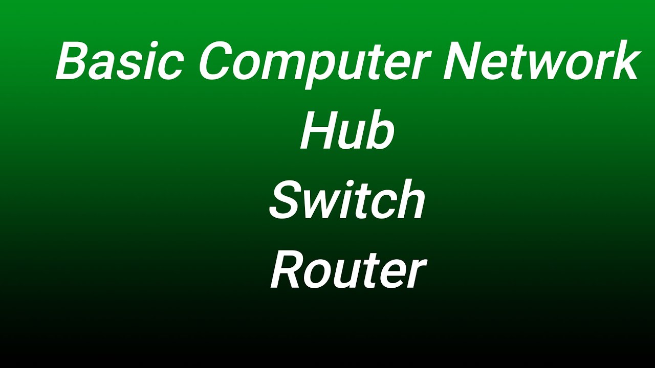Basic Computer Network - YouTube