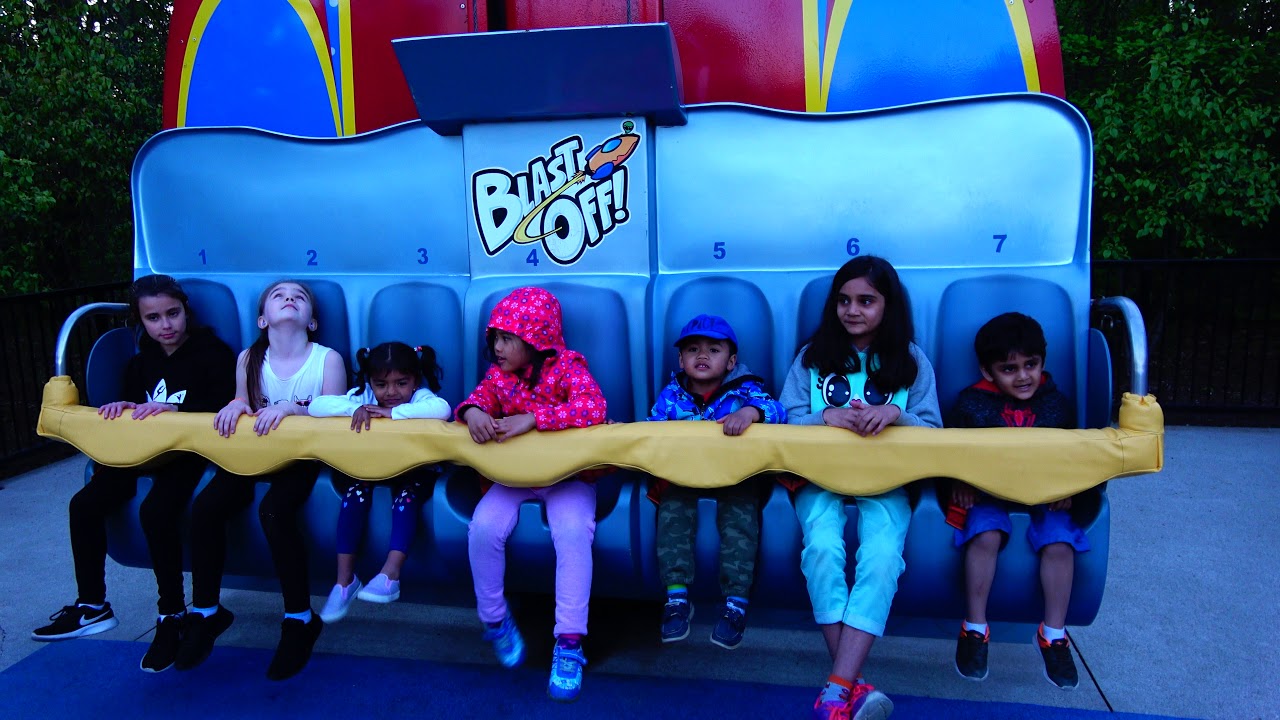 Canada's Wonderland Blast Off Ride at KidZville Kiddie Ride 4K 2018 ...