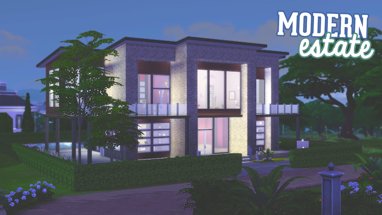 The Sims 4: Speed Build | Modern Estate - YouTube