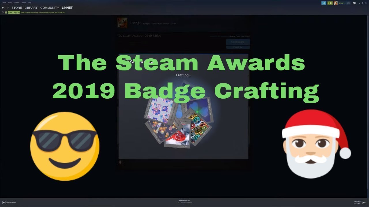 The Steam Awards 2019 Badge Level 17 Badge Crafting - YouTube