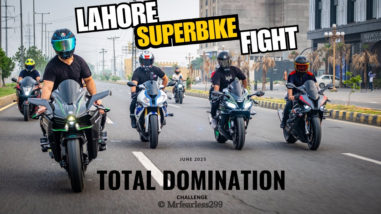 SUPERBIKES RIDE IN LAHORE | PHADDA HO GYA BIKERS KA 😱 - YouTube