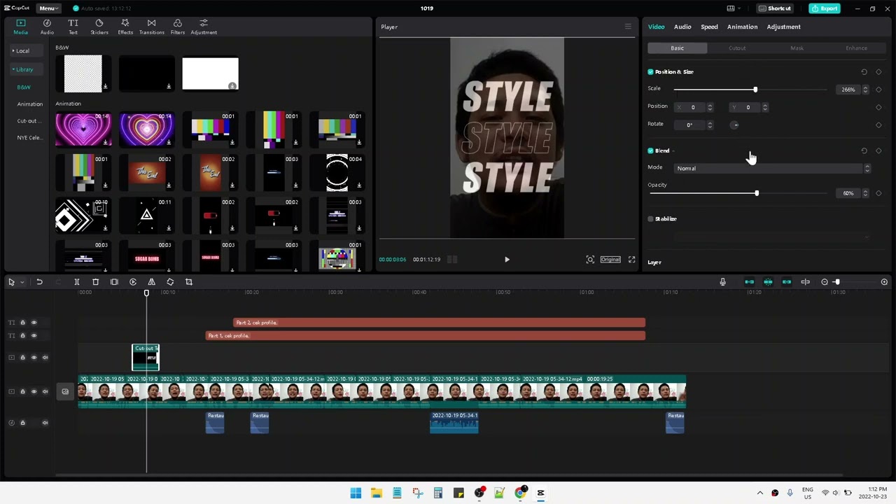How to Create Transparent Overlay Video Template Animation in Capcut ...