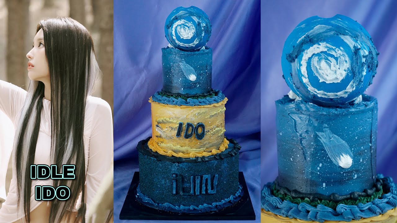 [파유유니버스] 🛸🪐여자아이들 "I DO" 케이크 만들기!🌠 / (G)I-DLE "I DO" cake making - YouTube