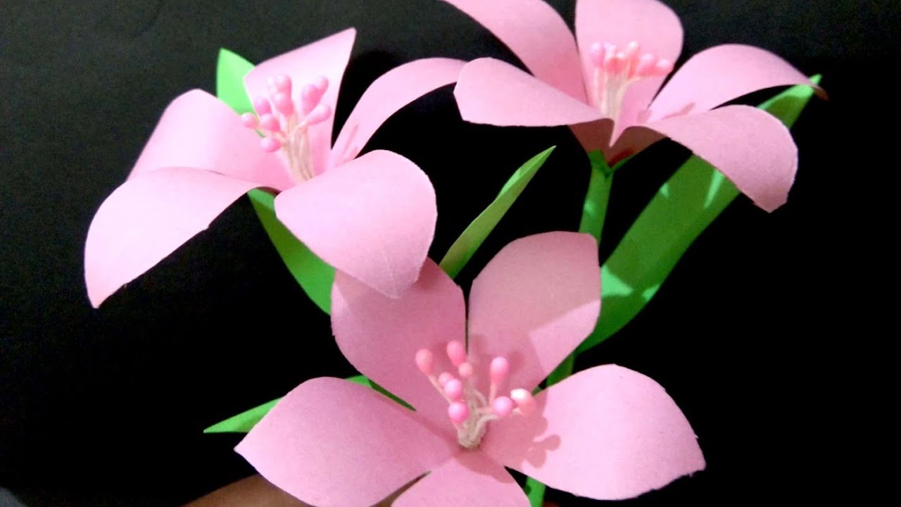 Kagaj Ke phool kaise banaye | SRS Chitrakari | Craft paper flowers ...