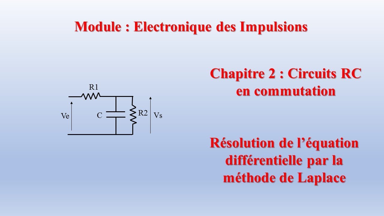 Electronique des impulsions, circuit RC en commutation, méthode opérationnelle, partie 3. - YouTube