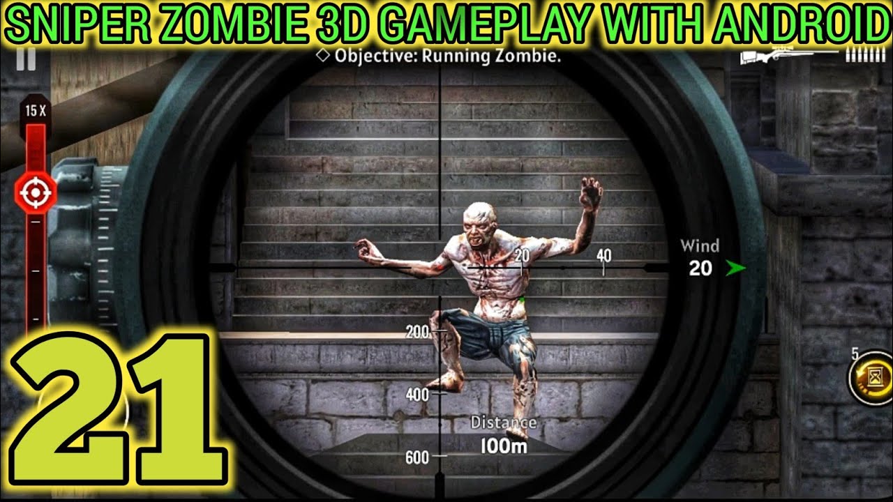 Sniper Zombie 3D Gameplay with Android phone | Zombie shooting games ...