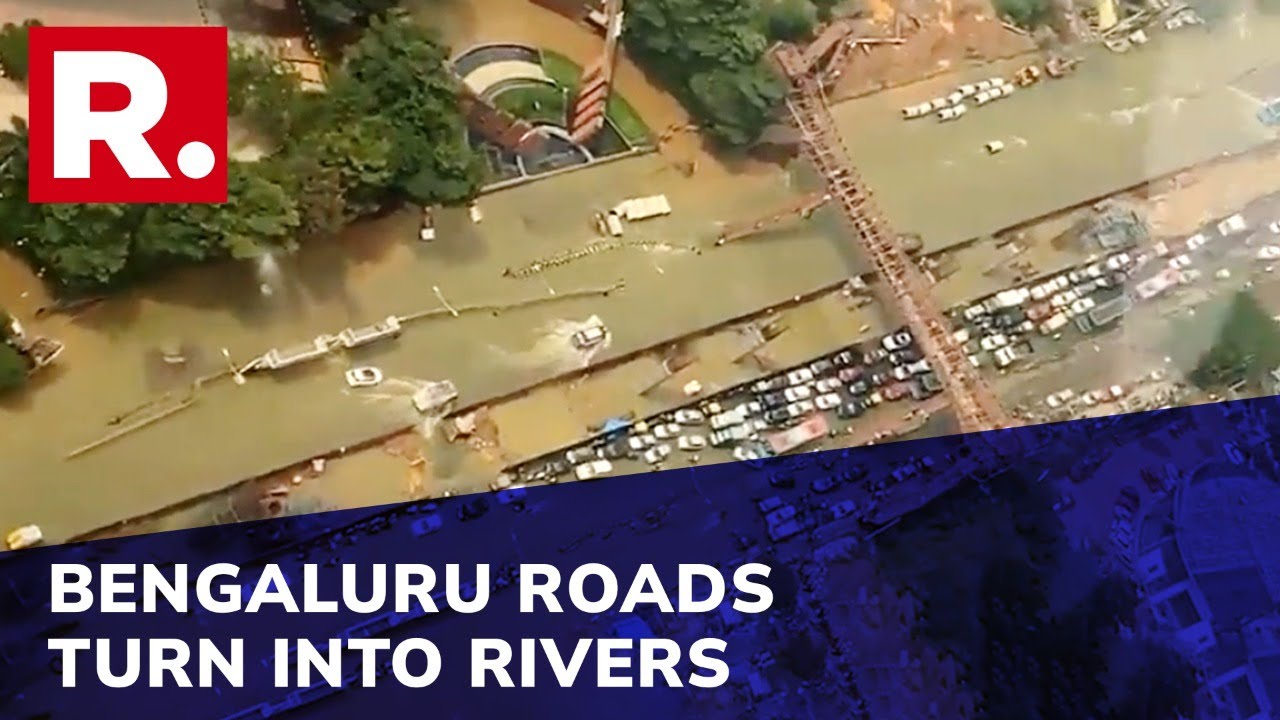 Aerial View Of Bengaluru As Citys Roads Turn Into Rivers Amid Heavy