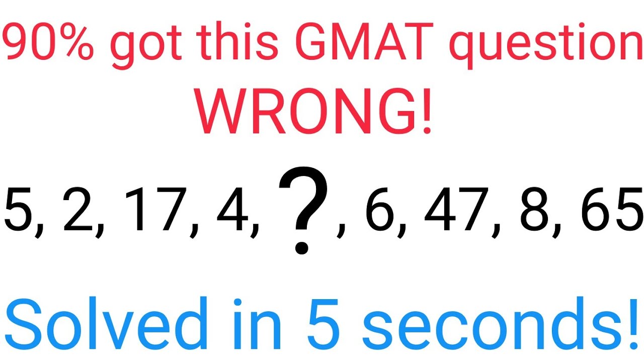 Can you solve these GMAT question in 5 seconds? GMAT Quant - YouTube