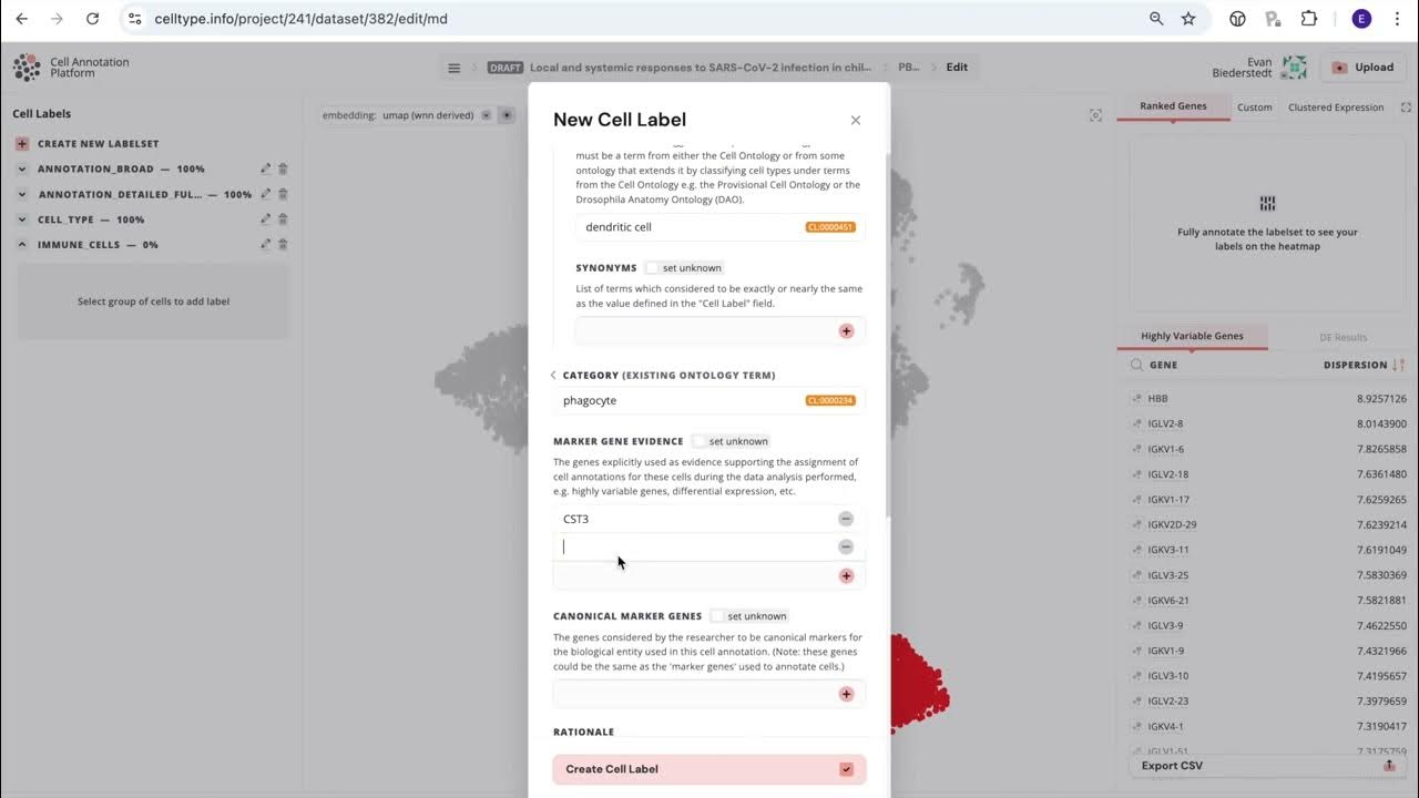 Creating manual cell annotations, CAP (Cell Annotation Platform) - YouTube