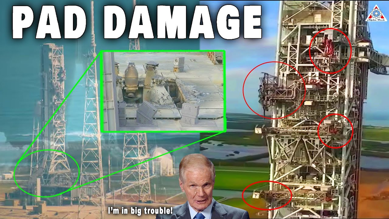 NASA Launchpad significant DAMAGE "Elevator door crushed"...NASA ...