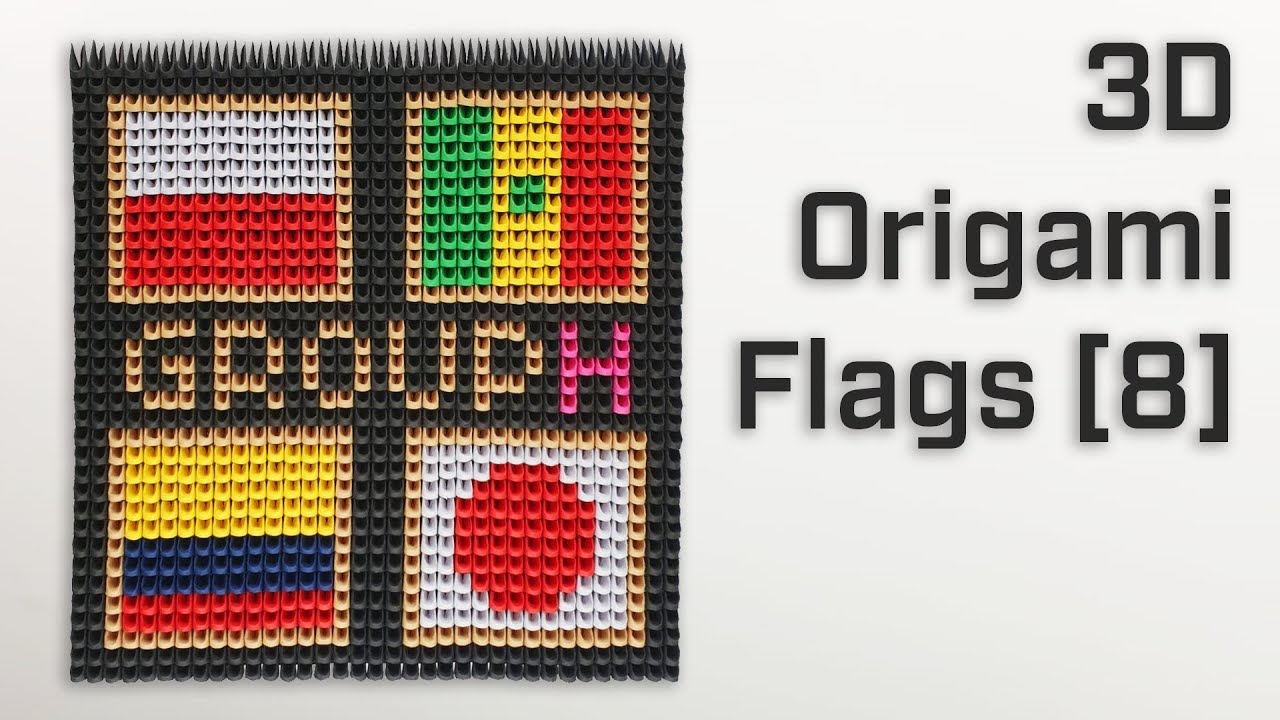 How to Make Paper Flags with 3D Modular Origami [ World Cup Edition ...