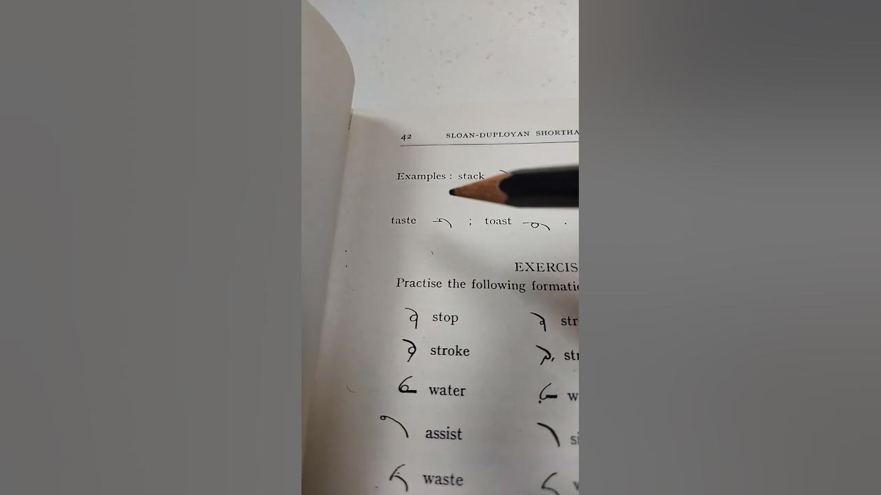 Sloan duployan shorthand SEC-IV, 1 - YouTube