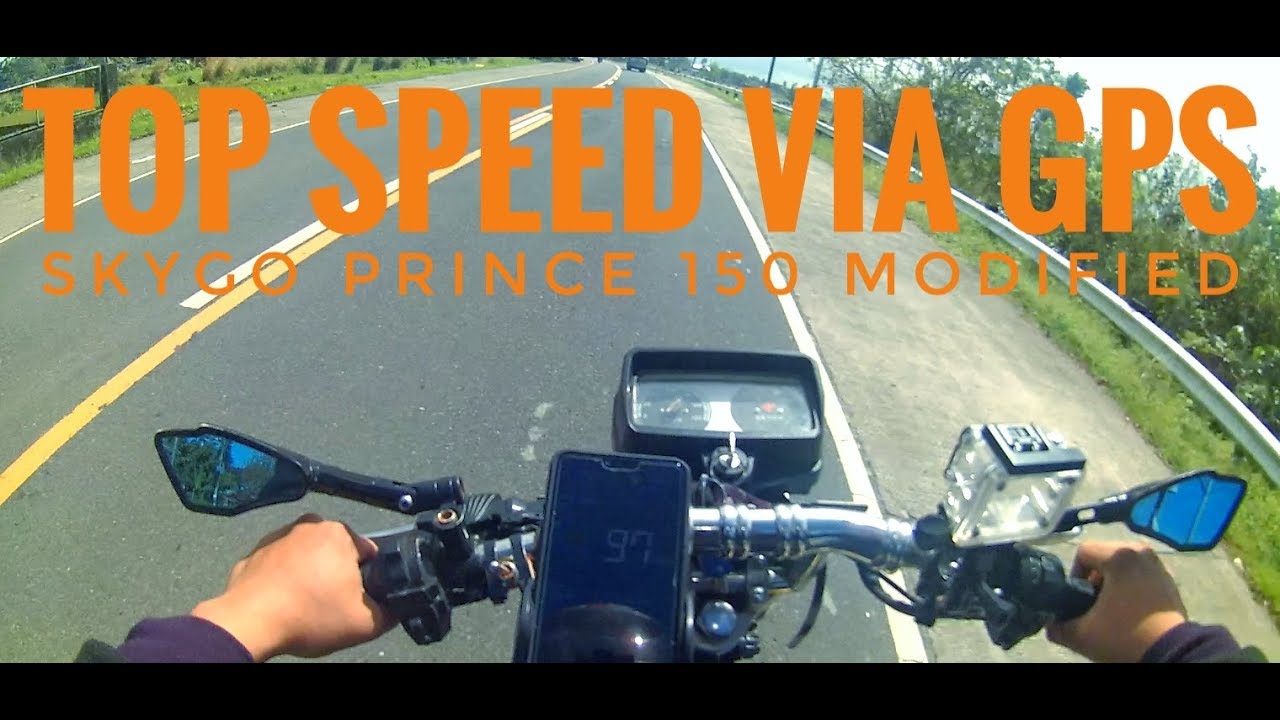 Attemping Top Speed using GPS digital speedometer | skygo prince 125 ...