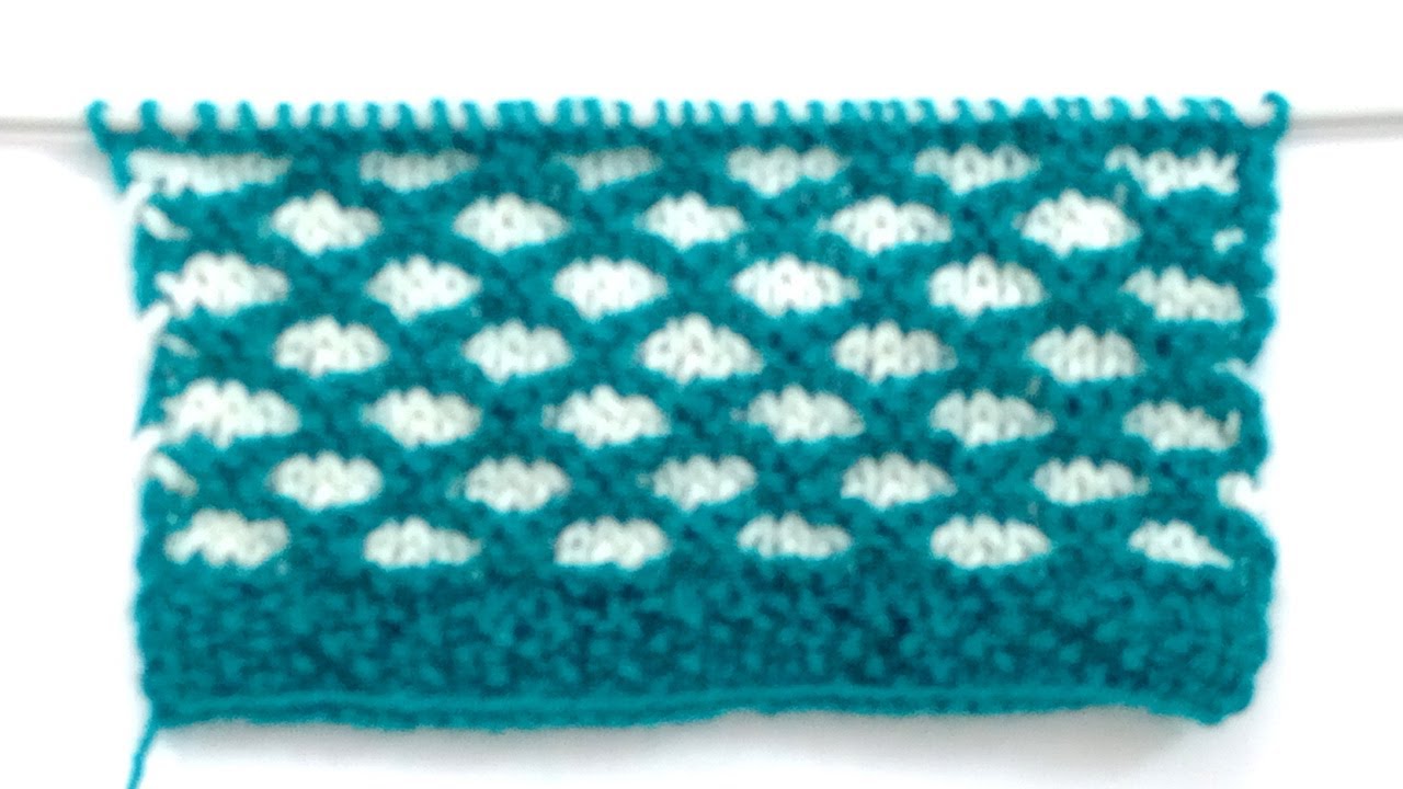 Knitting Two Color Pattern For Sweater | Baby Sweater Design - YouTube