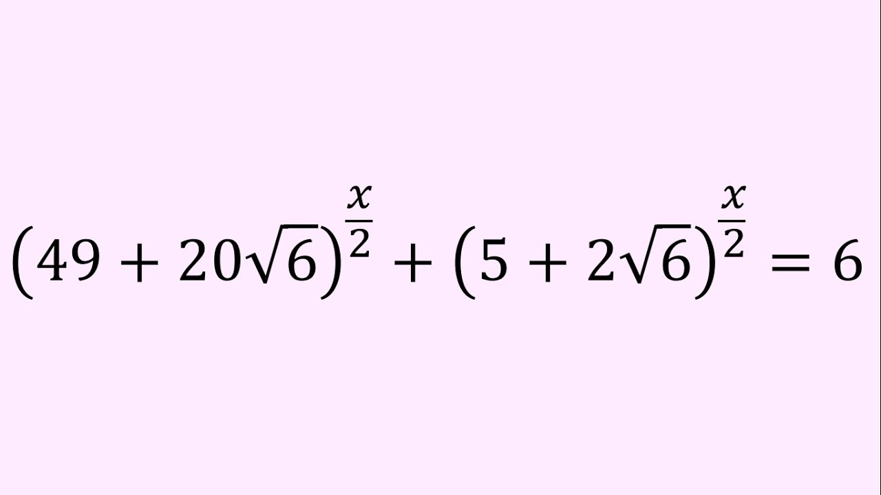 Exponential Equation with different Bases | Can You Solve It? - YouTube