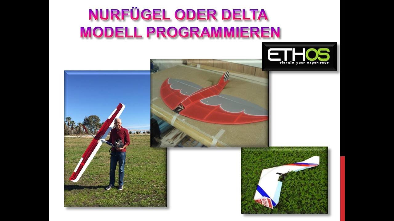 Wie erstelle ich ein Nurflügel oder Delta Modell in Ethos - YouTube