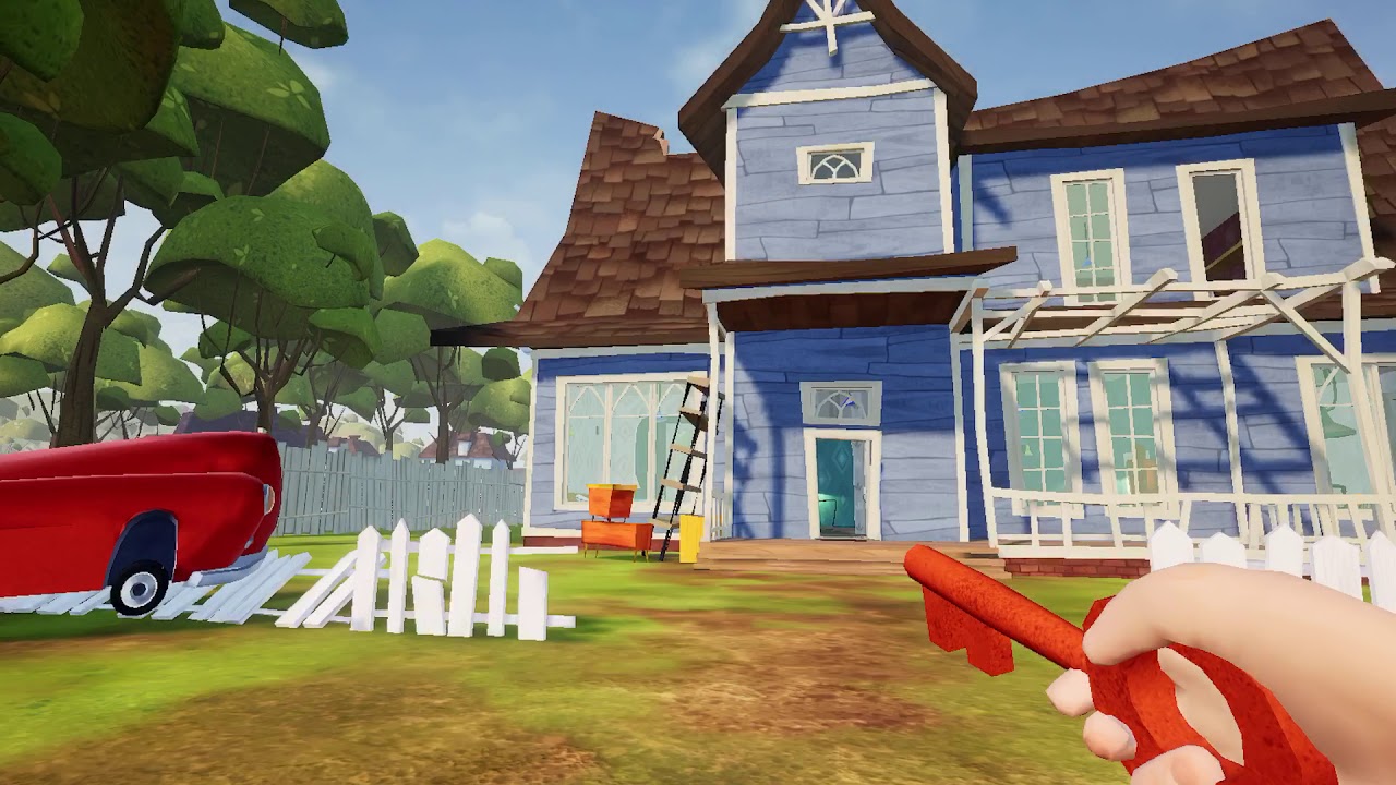 Playing hello neighbor on controller - YouTube