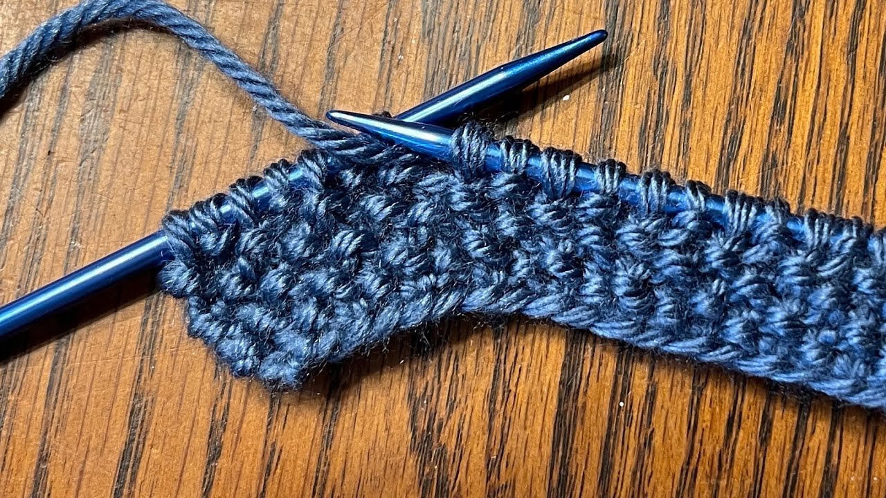 Knitting the Seed Stitch Tutorial (Left-Handed) - YouTube