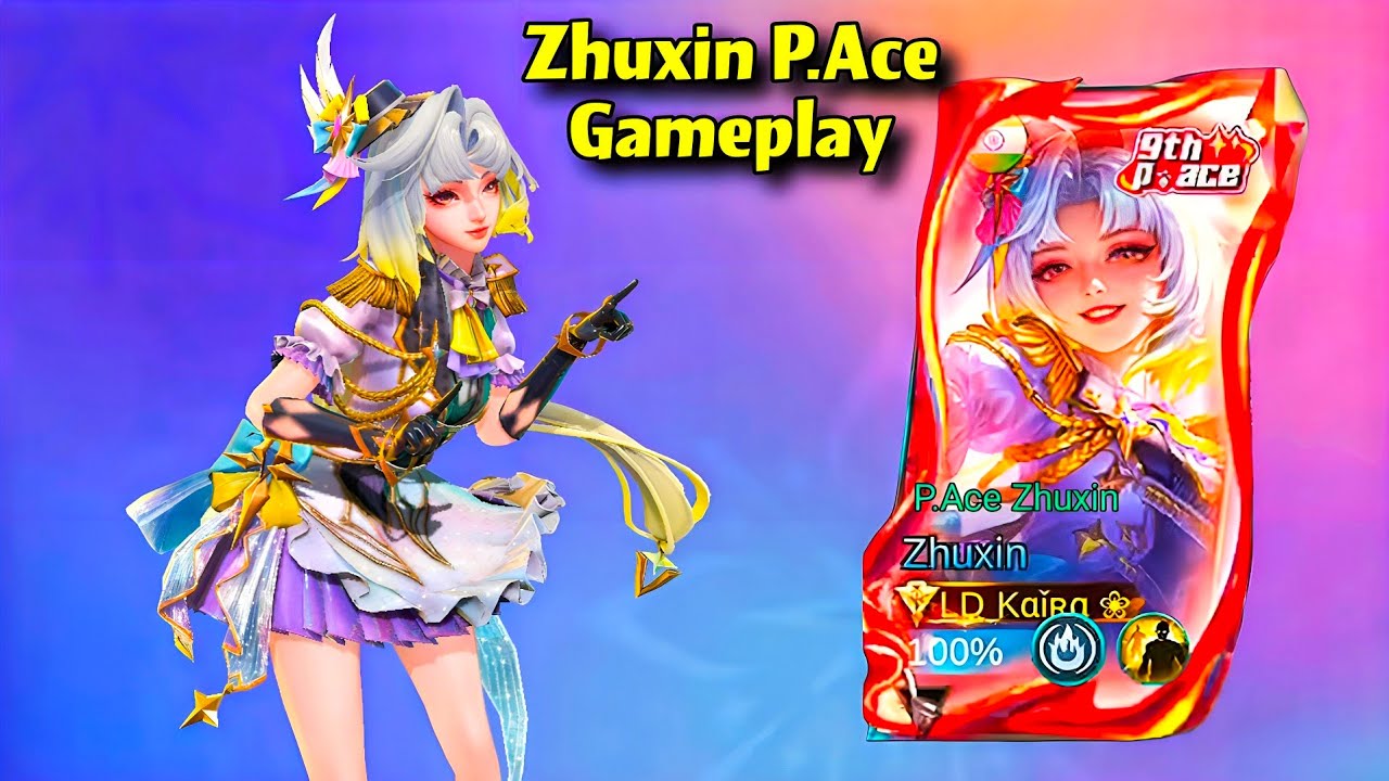 Zhuxin new P.Ace Skin Gameplay🤍 Anniversary Skin Review💖 - YouTube