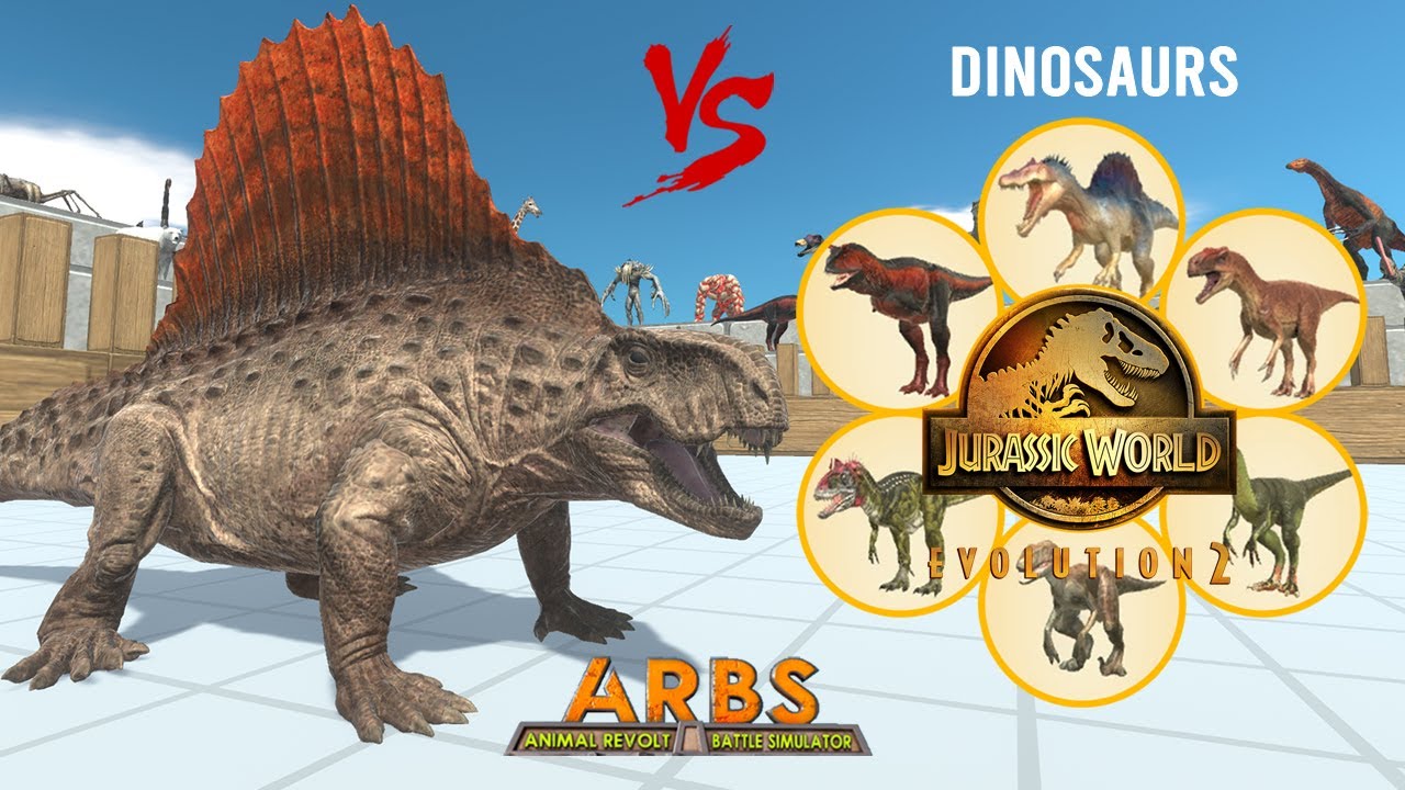 Dimetrodon (JWE 2) VS DINOSAURS - Animal Revolt Battle Simulator New ...