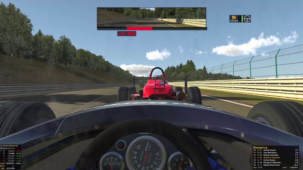 iRacing Skip Barber Formula 2000 Circuit de Spa-Francorchamps race 3 ...