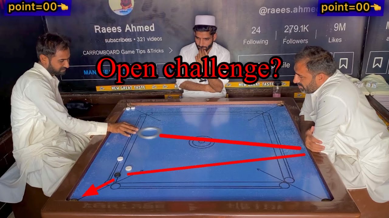 29 points Carrom board challenge match khalid mahmood Ra || vs ||Raees ...