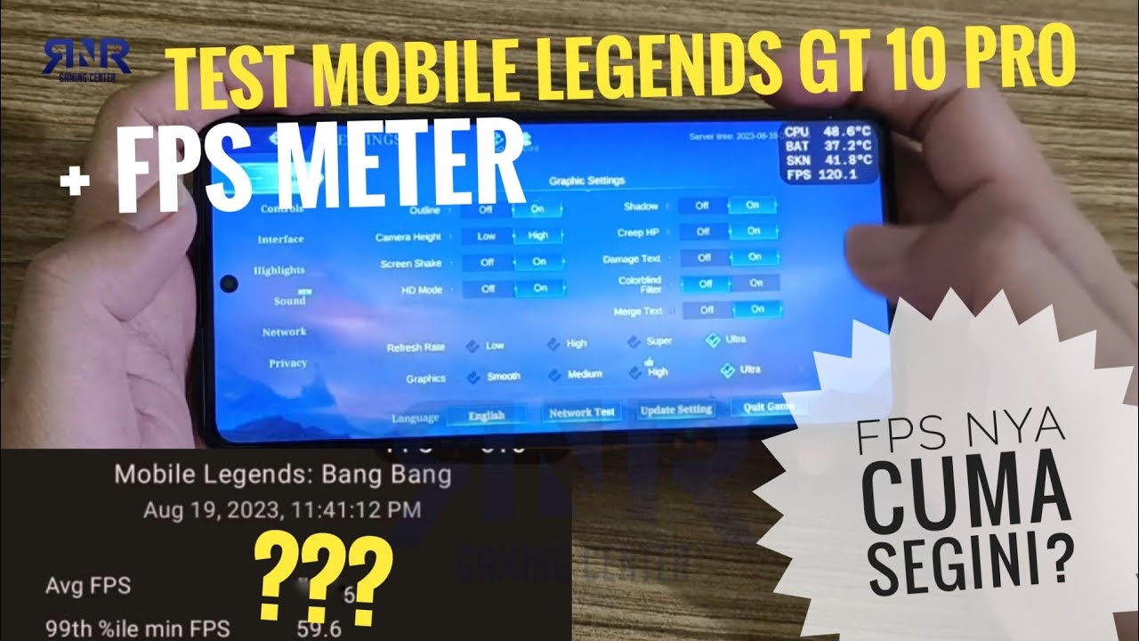 Test Mobile Legends di Infinix GT 10 Pro - Siksa ML 120fps, Mediatek ...