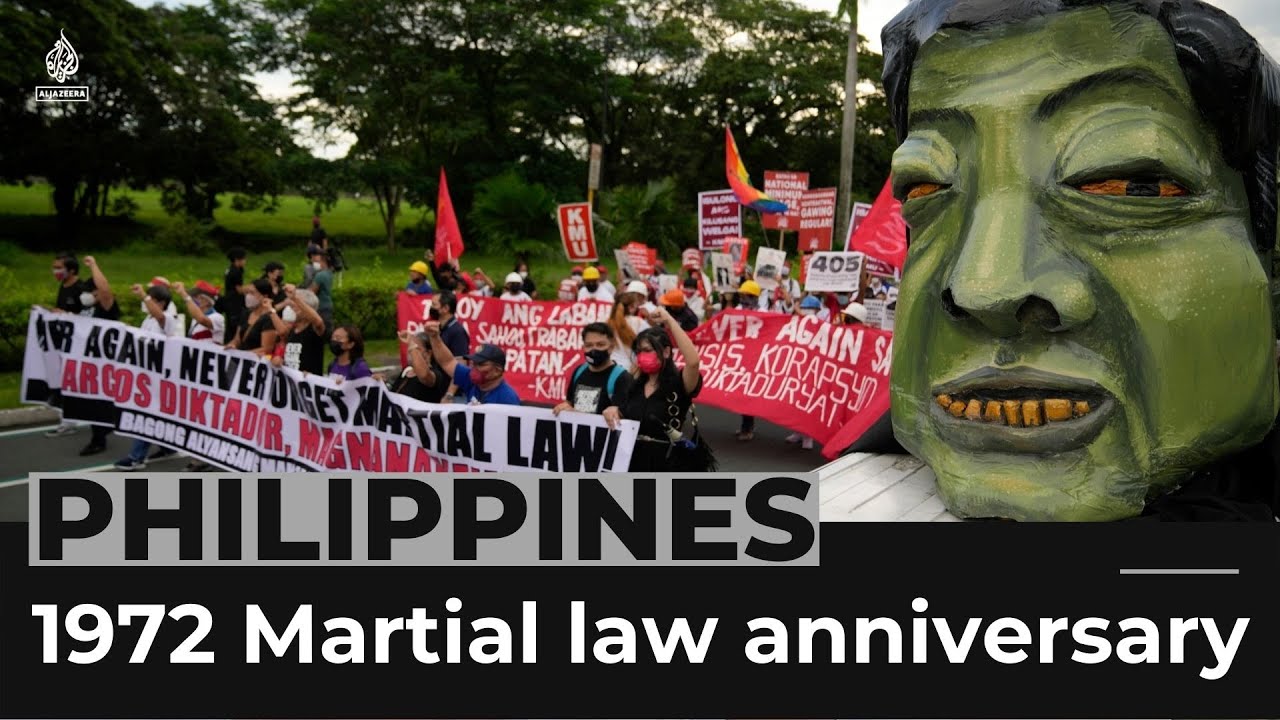 Philippines: Protesters vow to 'Never Forget' Marcos era abuses - YouTube