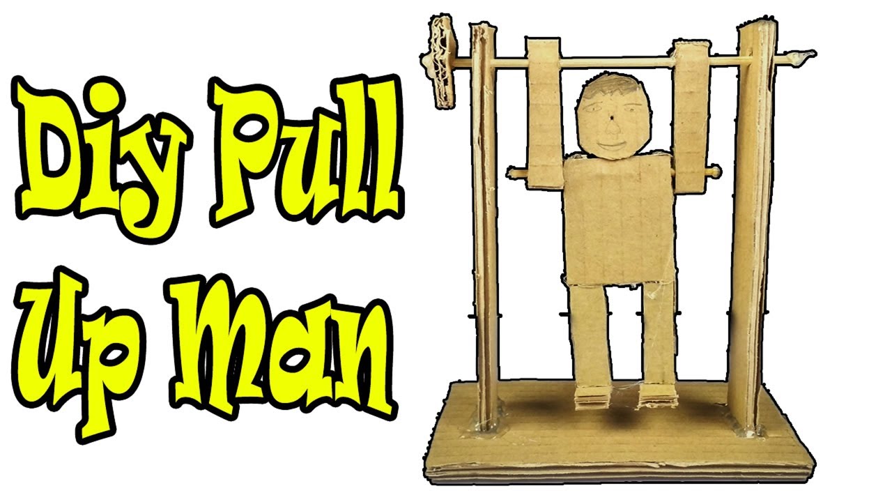 Diy Pull Up Man From Cardboard | How to Make Pull Up Toy At Home For ...