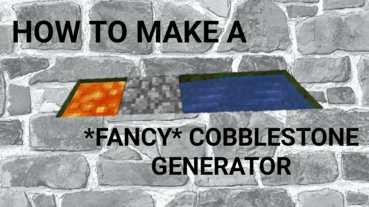 How to make a Fancy Cobblestone Generator In Minecraft Pocket Edition ...