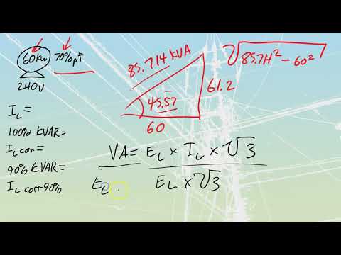 Three Phase power factor correction calculations - L3 A5 LT9 - YouTube